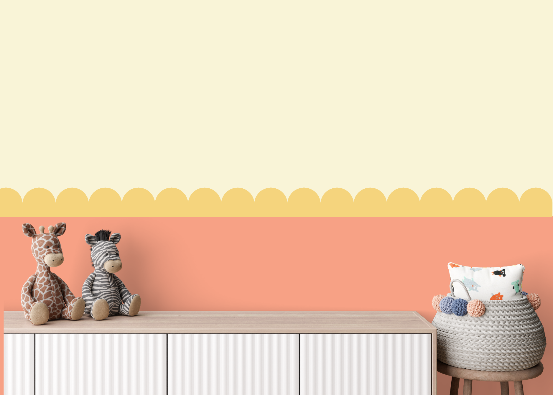 Scallop border | Stick on scallop edging | Scallop wall decals