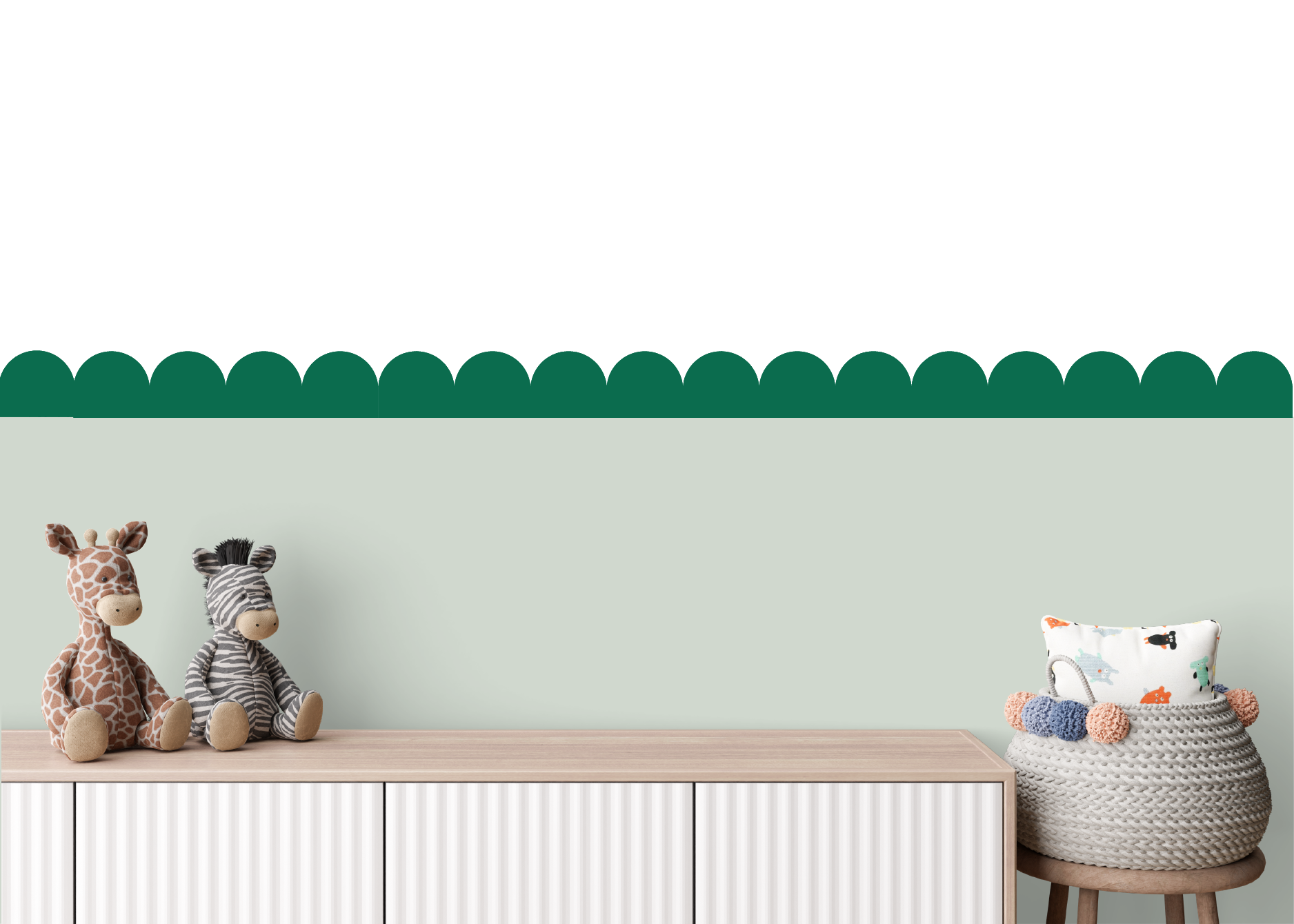 Scallop border | Stick on scallop edging | Scallop wall decals