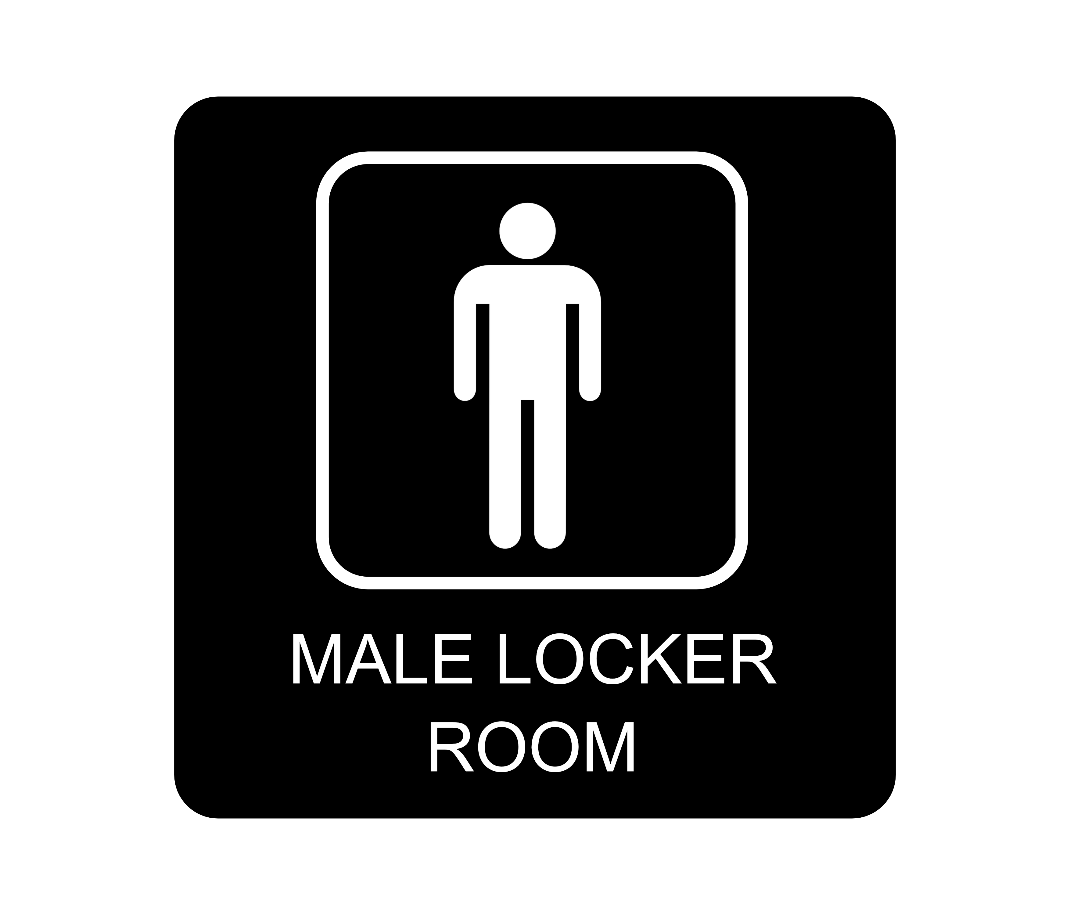 Men's Locker Room Signs