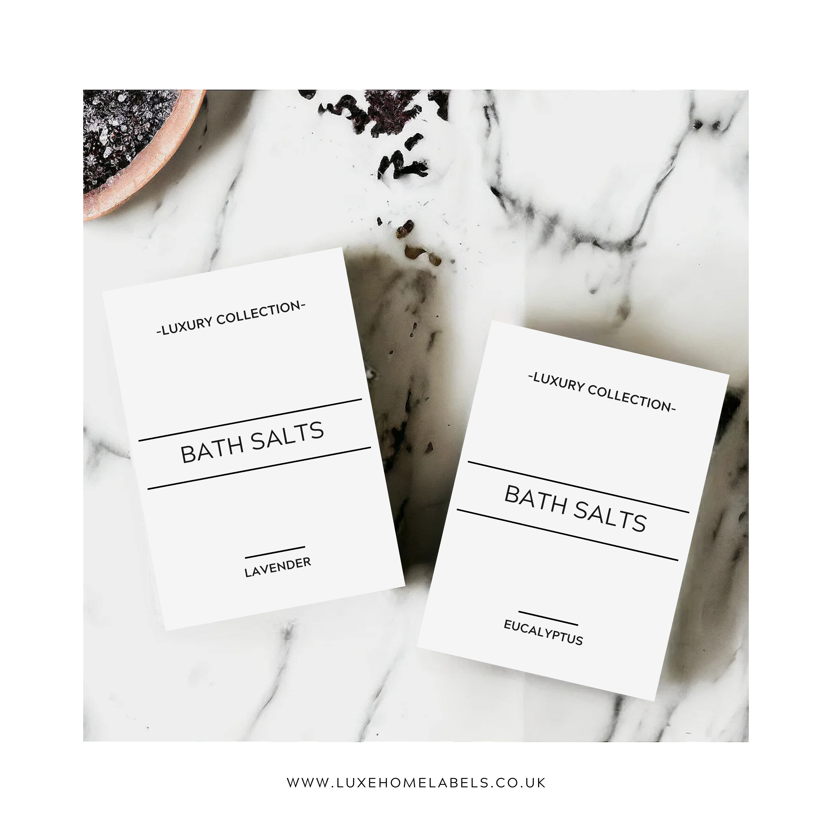 Personalised Bathroom Organisation Labels (Luxury Collection)