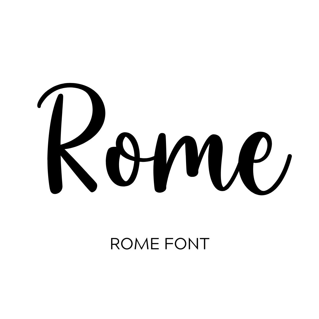Personalised Vinyl Labels: Rome Font