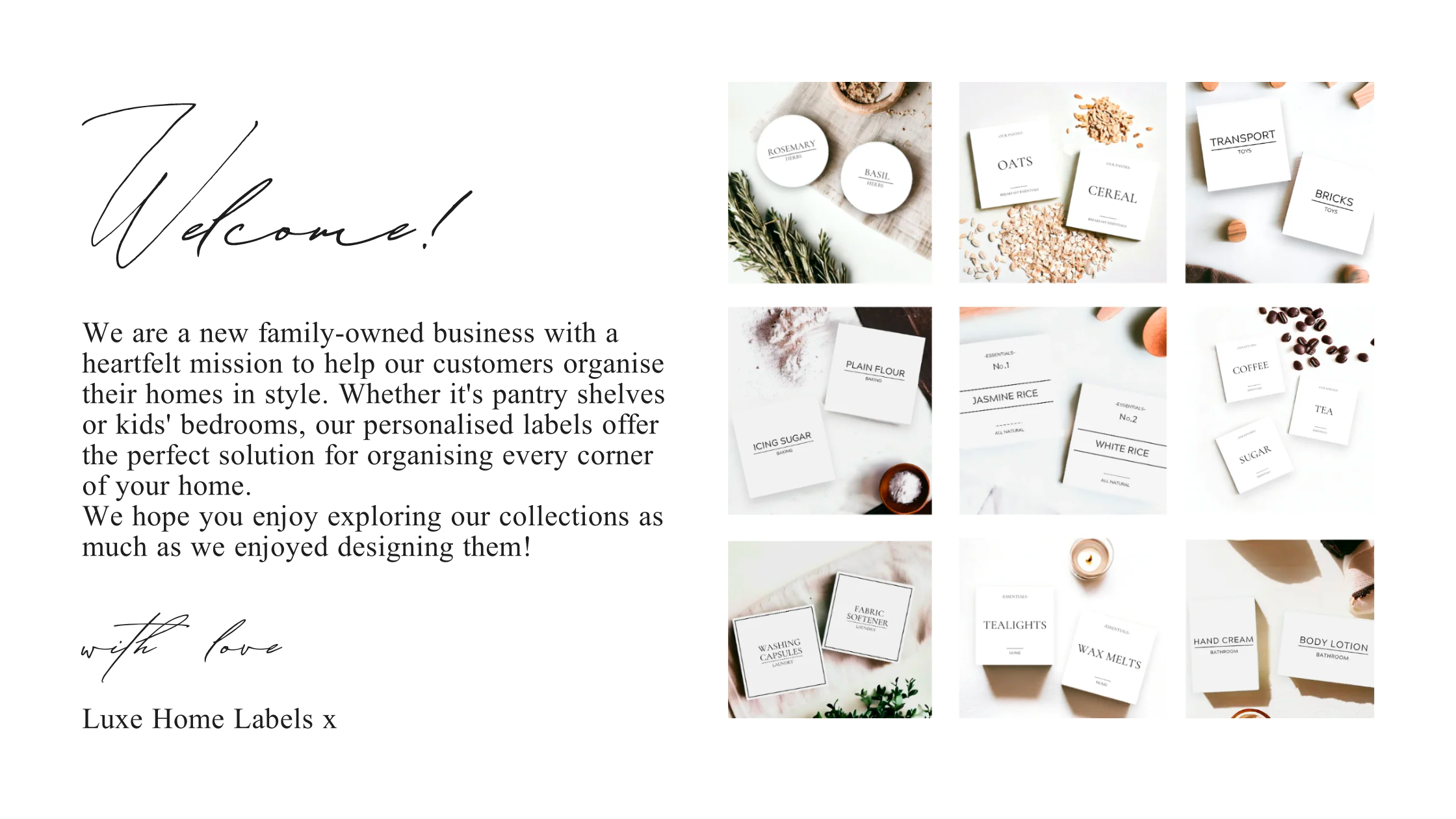 Customised Home Organisation Labels | Luxe Home Labels