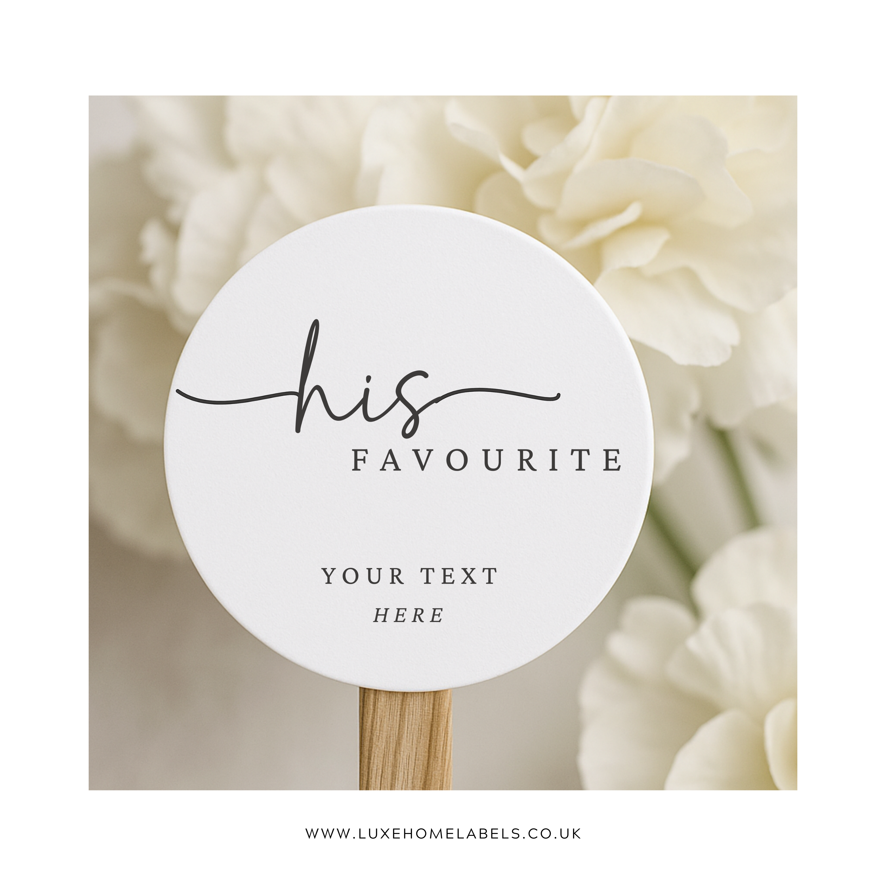 His & Her Favourite Labels | Personalised Wedding Favours