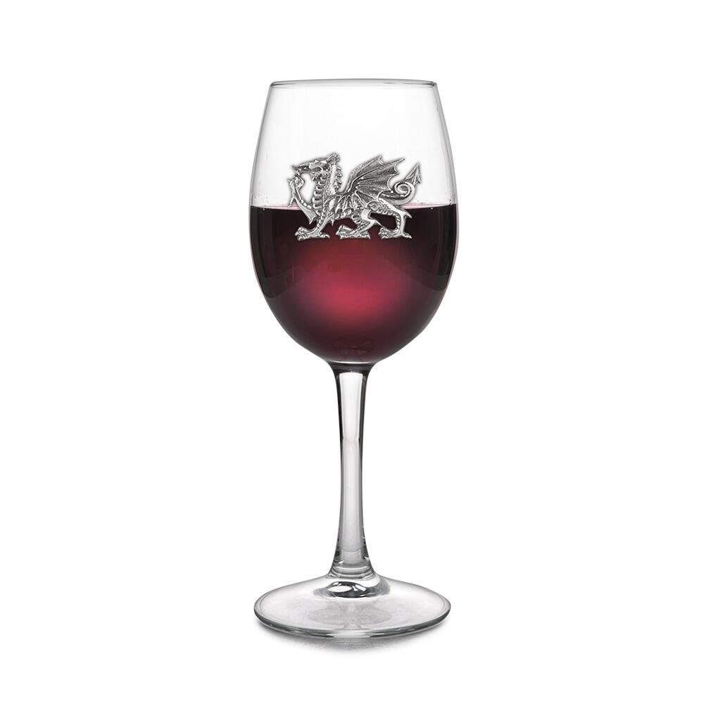 Welsh Dragon Pewter Wine Glass - Handmade British Badge | Welsh ...