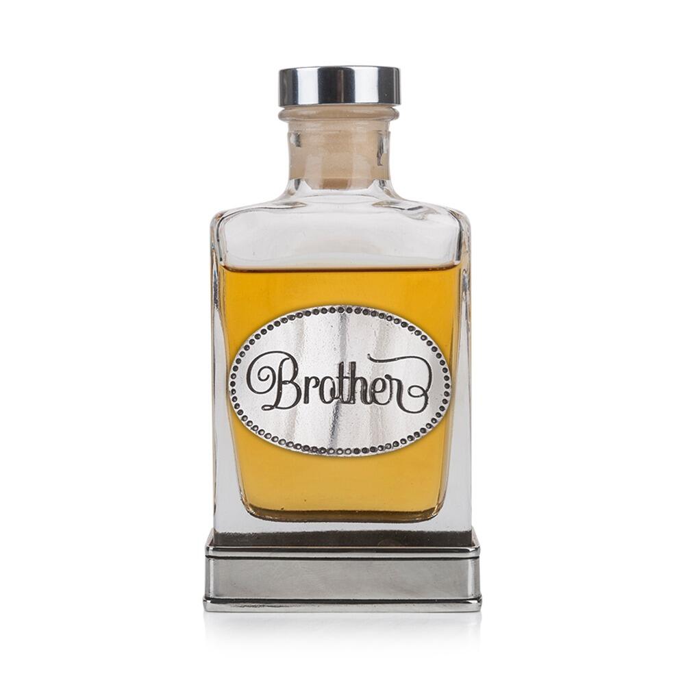 Brother Glass & Pewter Hip Flask - Handcrafted British Pewter Design ...