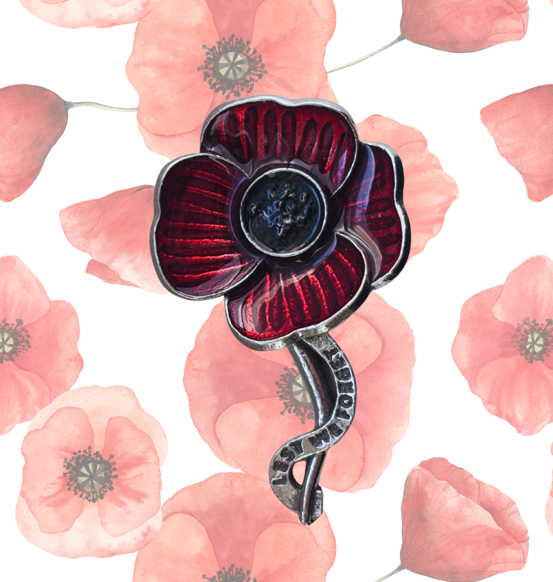 Hand Enamelled Poppy Brooch - British Pewter Remembrance Pin | Memorial ...