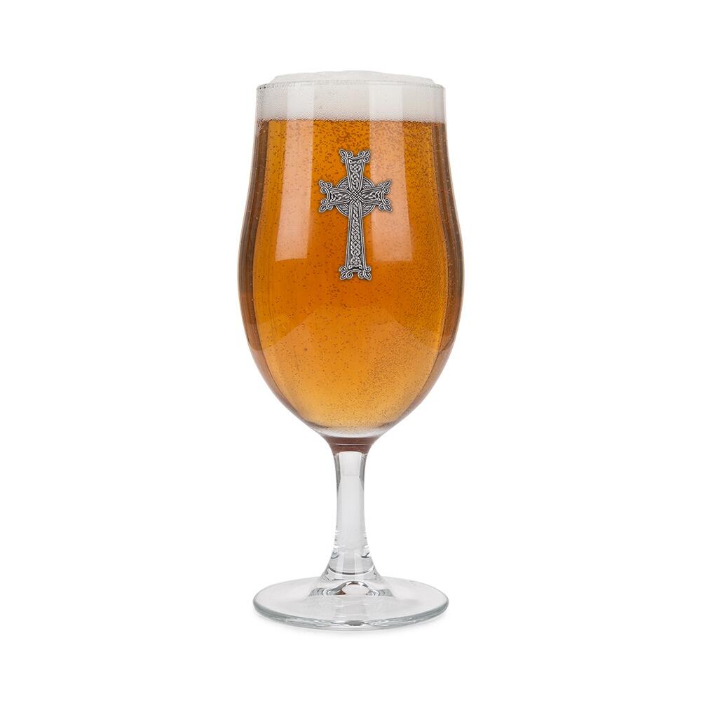 Cross Pewter Beer Goblet - Handmade British Pewter Badge | Elegant ...