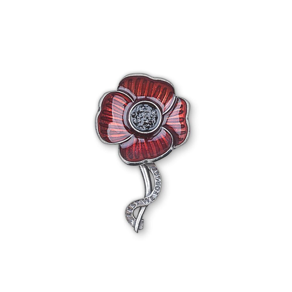Hand Enamelled Poppy Brooch - British Pewter Remembrance Pin | Memorial ...