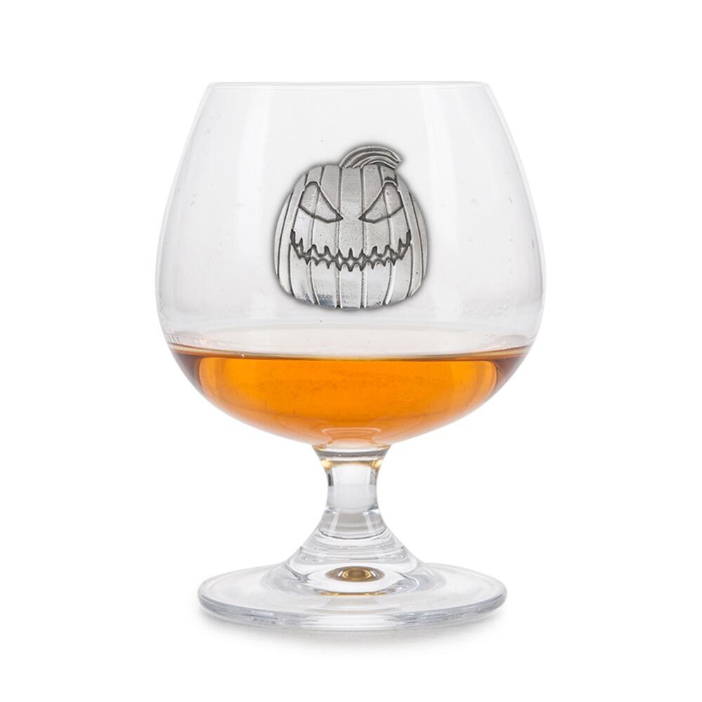 Halloween Pumpkin Pewter Brandy Glass - Handmade British Badge ...