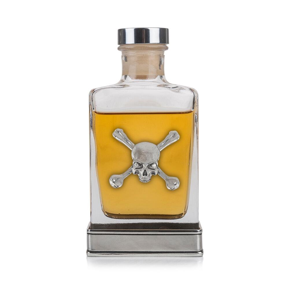 Skull Pewter Hip Flask – Handmade Glass & Pewter | Gothic Gift