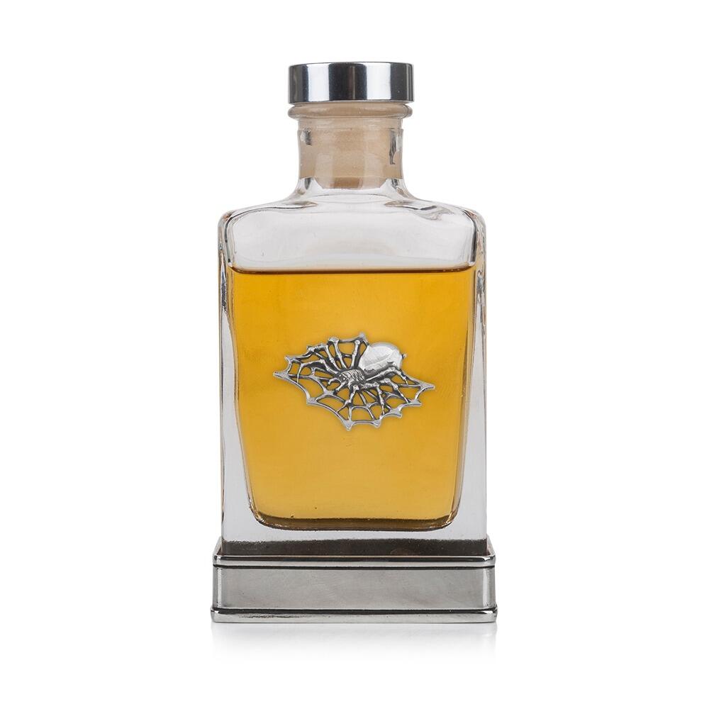 Spider Pewter Hip Flask – Handmade Glass & Pewter | Gothic Gift