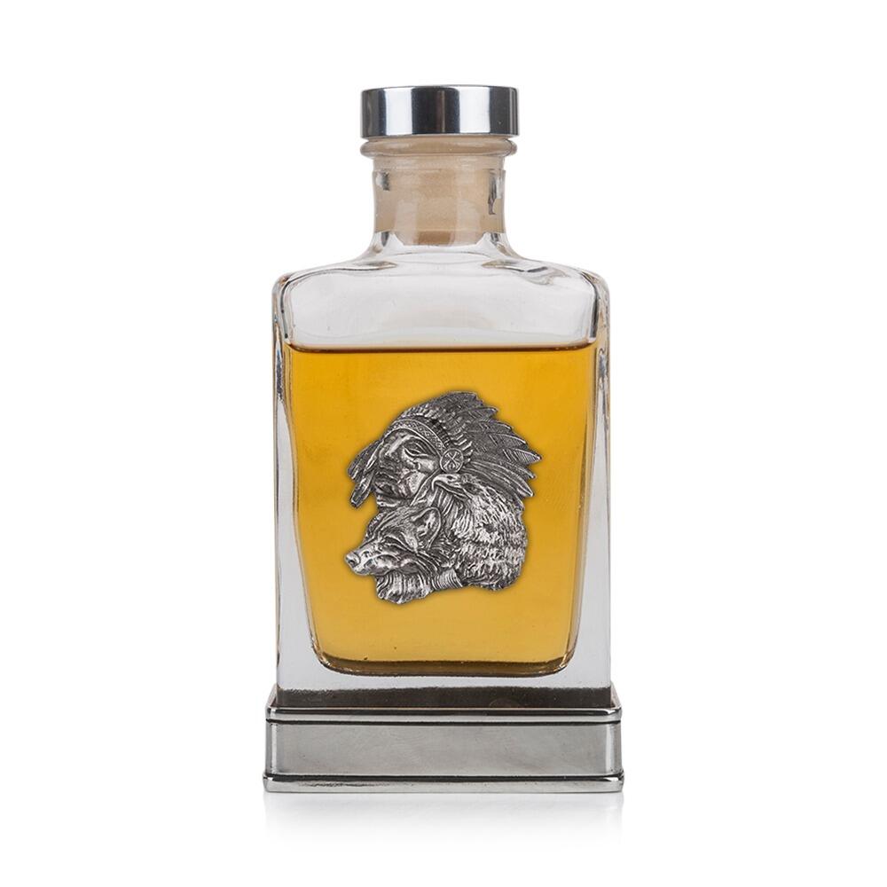 Native American Pewter Hip Flask – Handmade Glass & Pewter | Heritage Gift