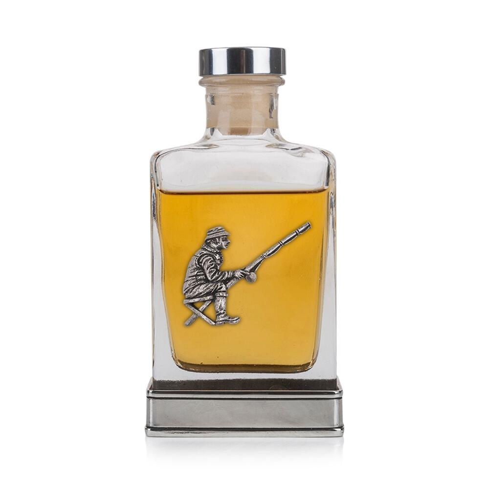 Fishing Man Glass & Pewter Hip Flask - Handcrafted British Pewter ...