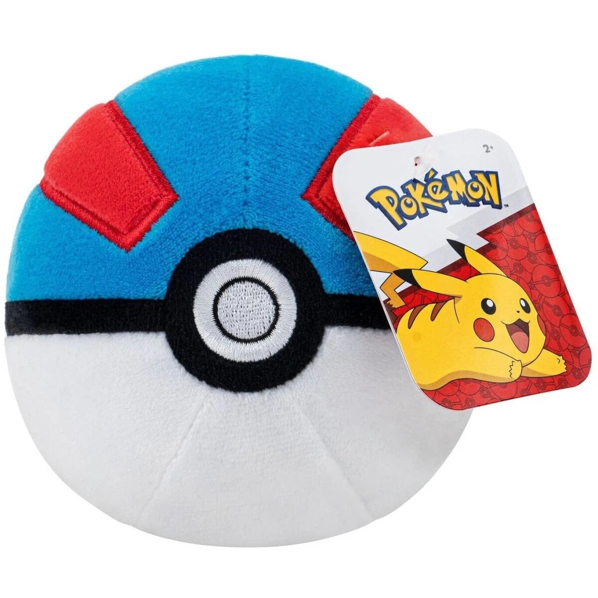 Pokemon 4" Poke Ball Plush - Great Ball | Official Pokémon Toys