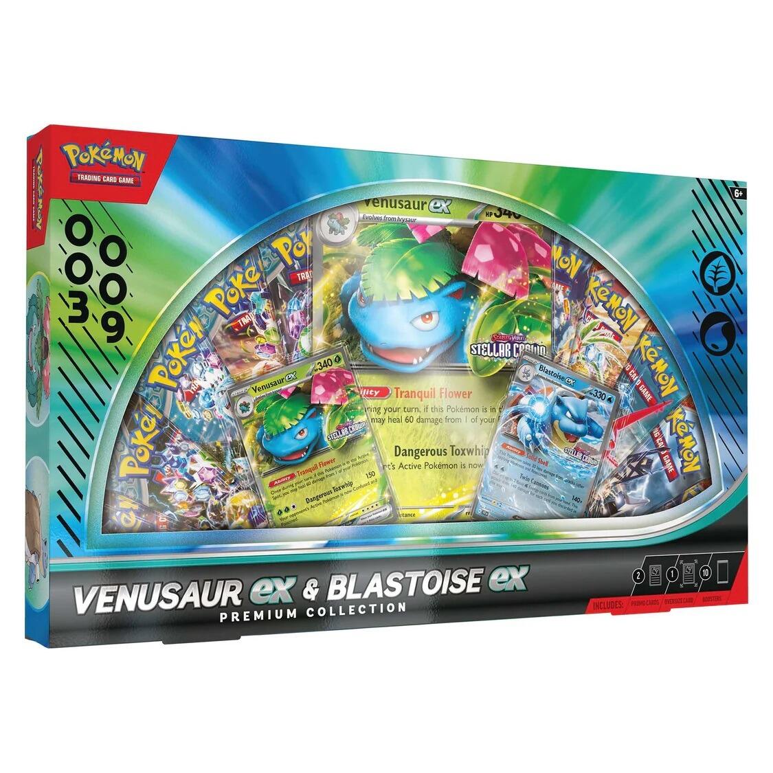 Pokémon TCG Venusaur ex & Blastoise ex Premium Collection - includes 10 ...