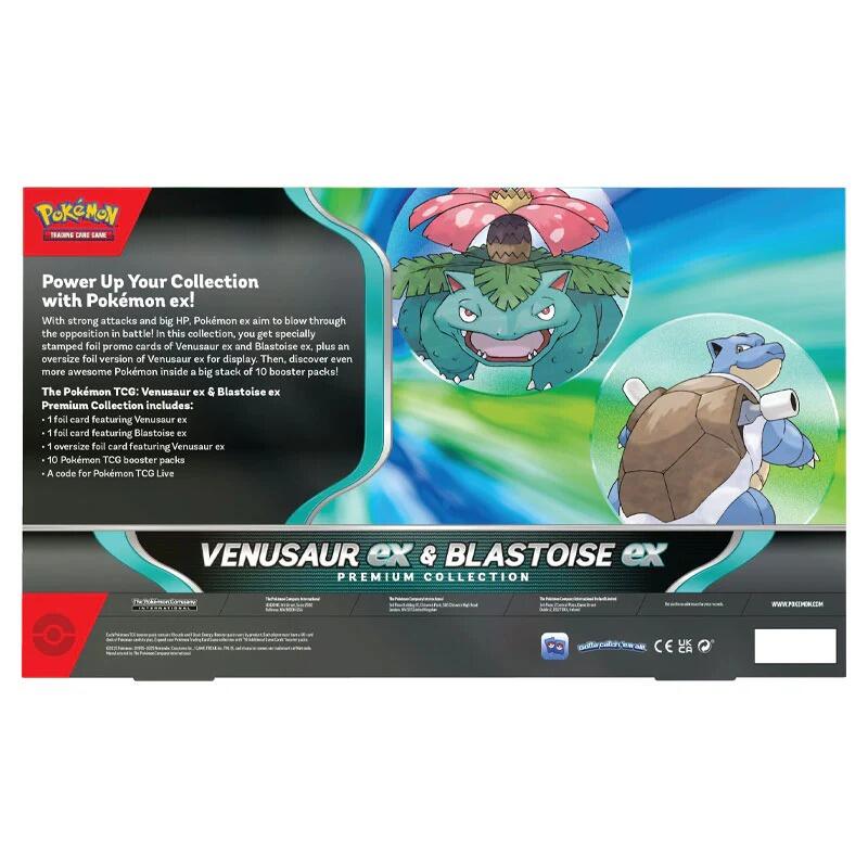 Pokémon TCG Venusaur ex & Blastoise ex Premium Collection - includes 10 booster packs | Top Pick To