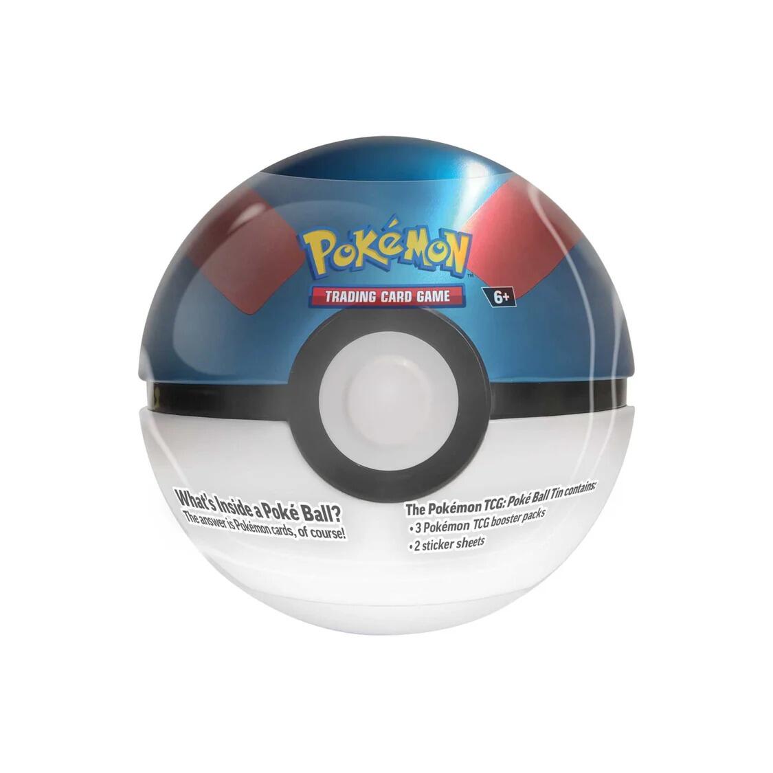 Pokémon TCG Poke Ball Tin (2025) - 3 Booster Packs + Stickers | UK ...