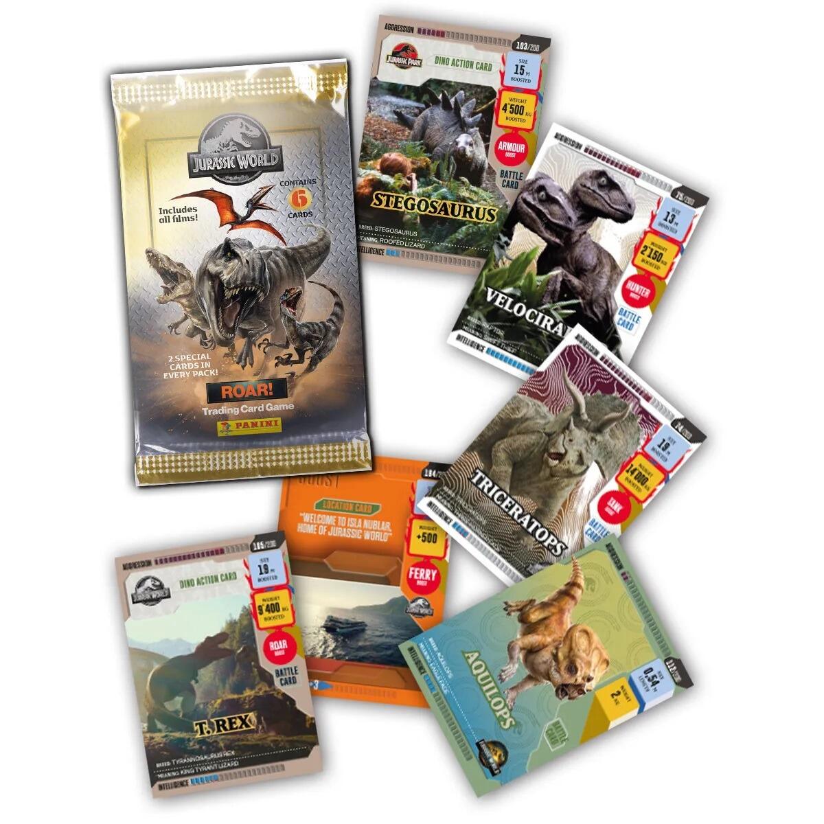 Panini Jurassic World Roar Trading Card Game - Sealed Booster Box (24 ...