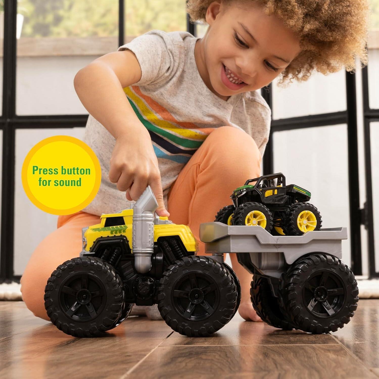 John Deere Monster Treads Roaring Rev Up Hauler | Top Pick Toys ...