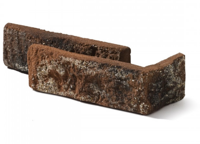 Rustic 568 Heritage Dark Brick Corners | Brick Slip Corner Units UK