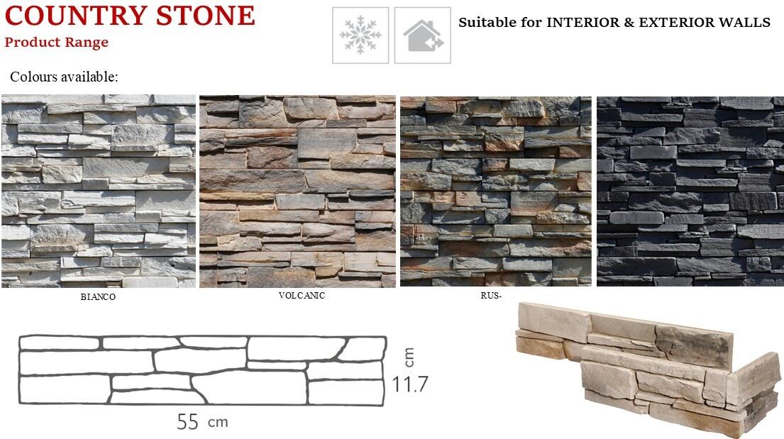 Country Stone Volcanic - External Wall split Face Stone Panels ...