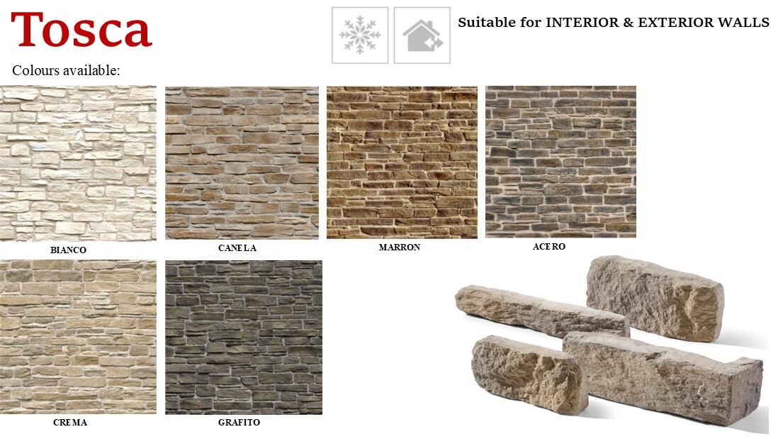 Sample of Tosca Bianco Stone Cladding | White Stone Cladding