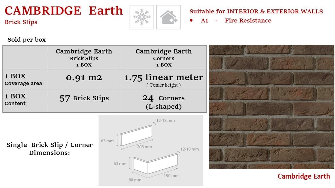 Cambridge Earth Grey Brick Slip Sample | Free UK Delivery