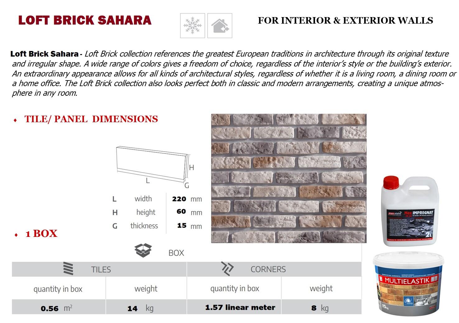 Loft Brick Sahara - Choose from huge range of Brick Slips available and ...