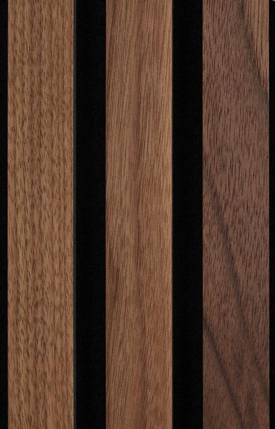 Deep Walnut Slats on Black Felt, vertical Slats Wall Panel - great ...