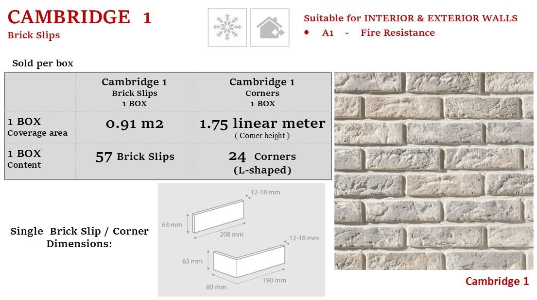 Cambridge 1 Studio Brick Slips | Modern Brick Cladding UK