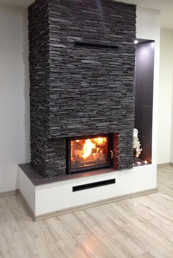 Dark Slate Stone Samples UK | Test Dry-Stacked Panels