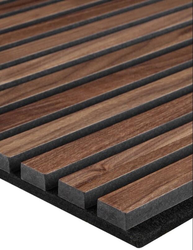 Deep Walnut Slats on Black Felt, vertical Slats Wall Panel - great ...