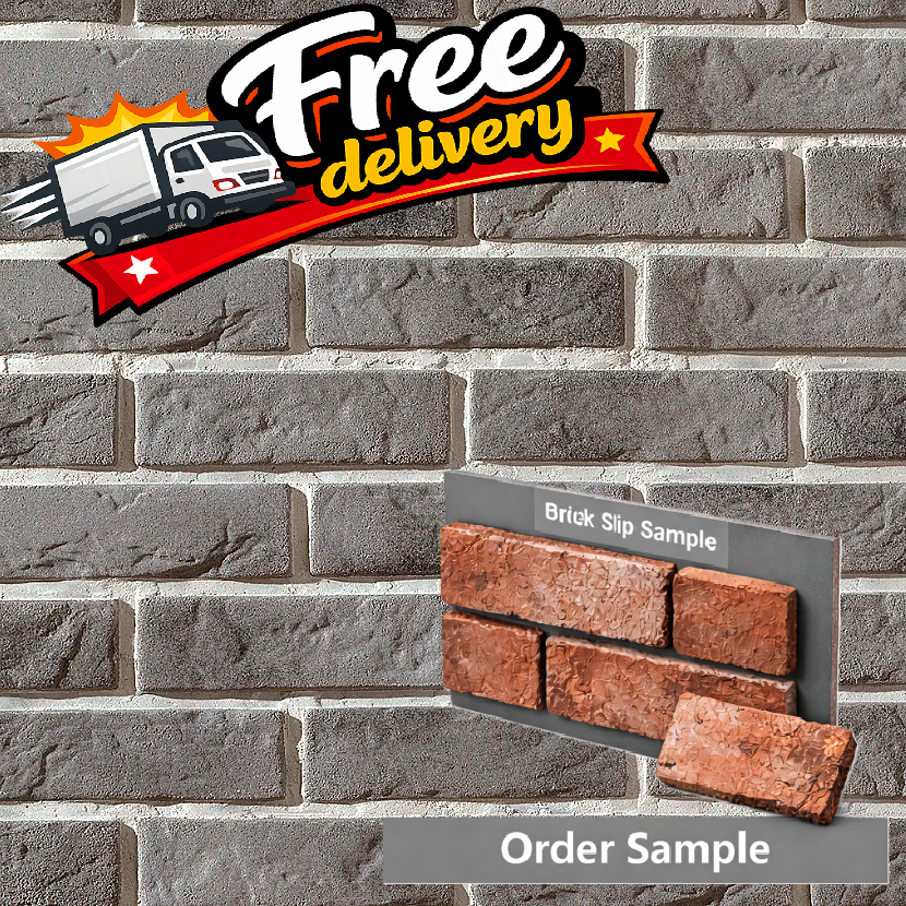 Cambridge Brick, Seal Grey Brick Slips – Authentic Brick Cladding Tiles
