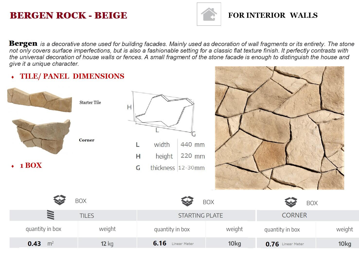 Bergen Rock Beige - Timeless Beauty: Explore Our Interior Stone for ...