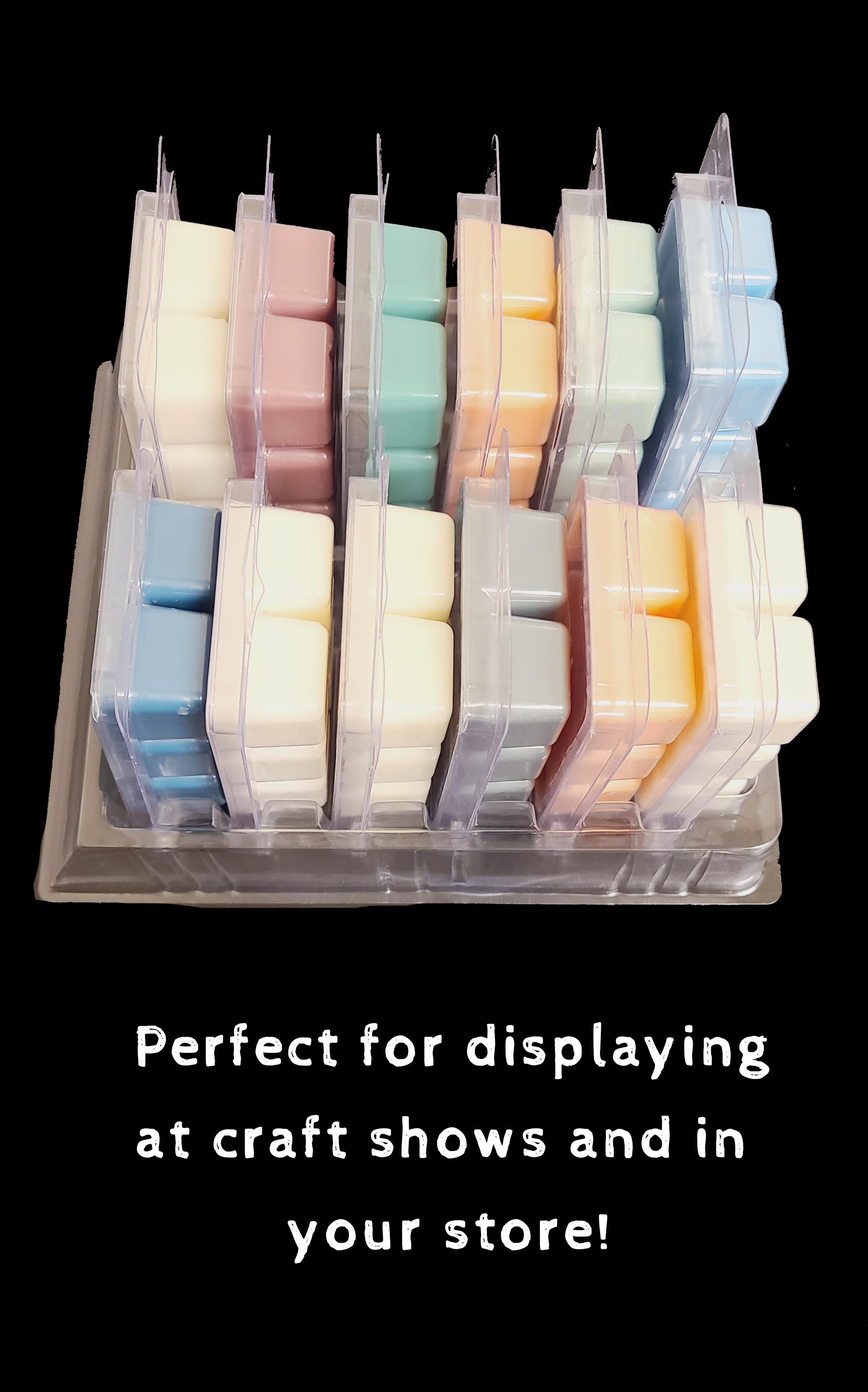 12-Cavity Wax Clamshell Display Tray for 2.5oz Clamshells