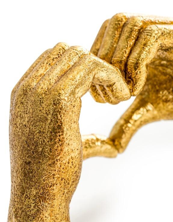 Gold Love Heart Hands