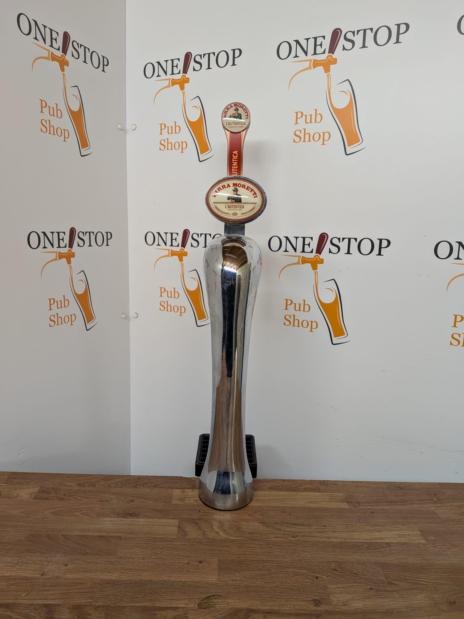 BIRRA MORETTI ITALIAN LAGER BEER PUMP COUNTERMOUNT DISPENSE FONT