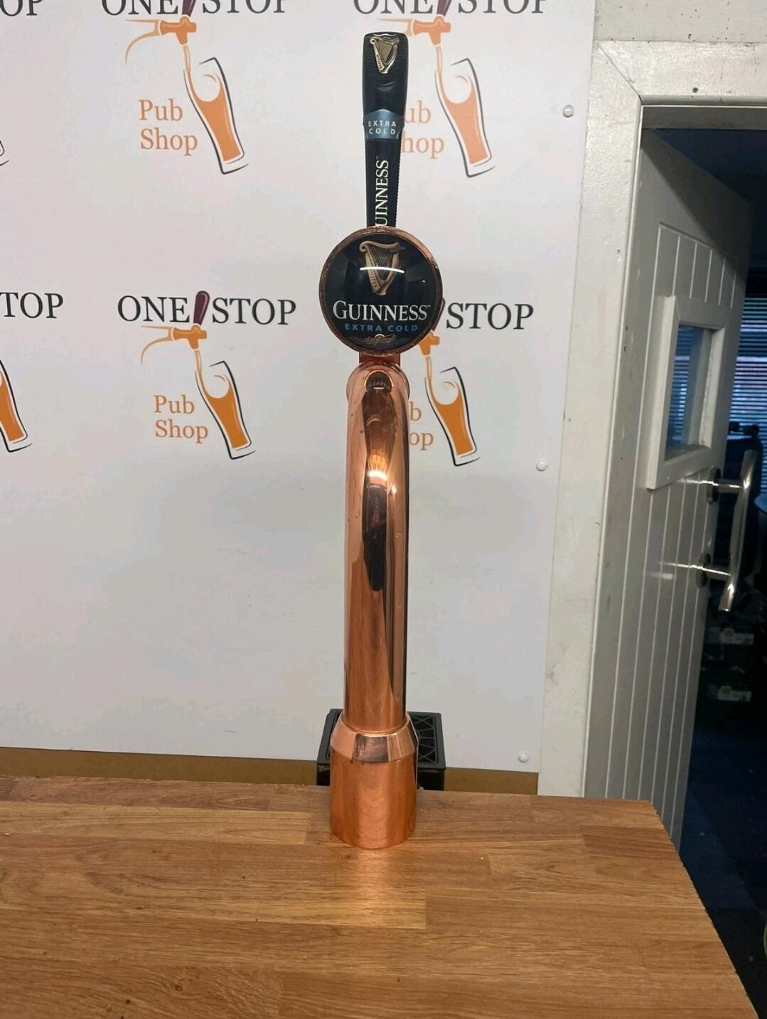 COPPER LOOK GUINNESS BEER PUMP PUB GUINNESS EXTRA COLD DISPENSE FONT