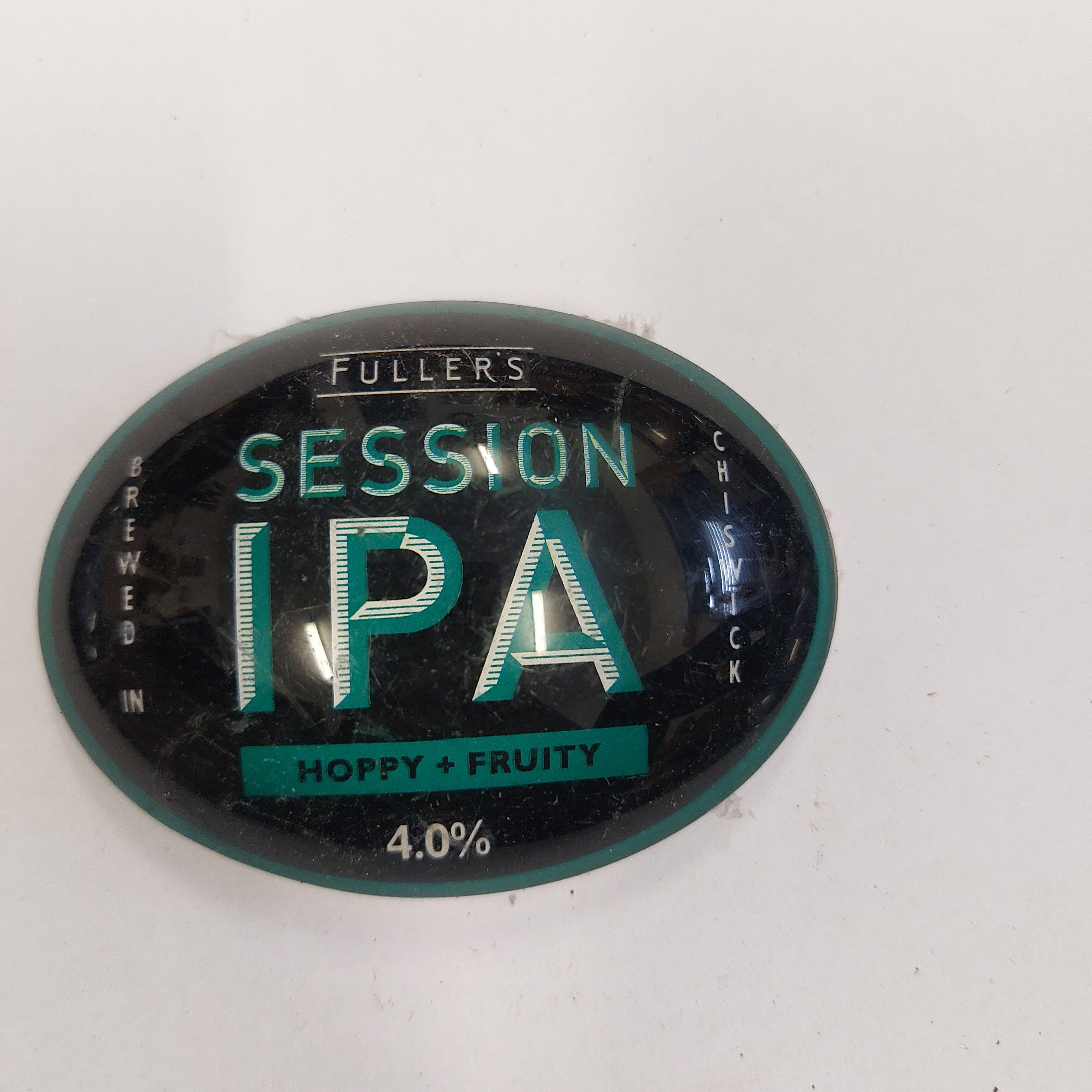 Oval Acrylic Fish Eye Fuller's Session IPA Beer Pump/T-Bar Badge
