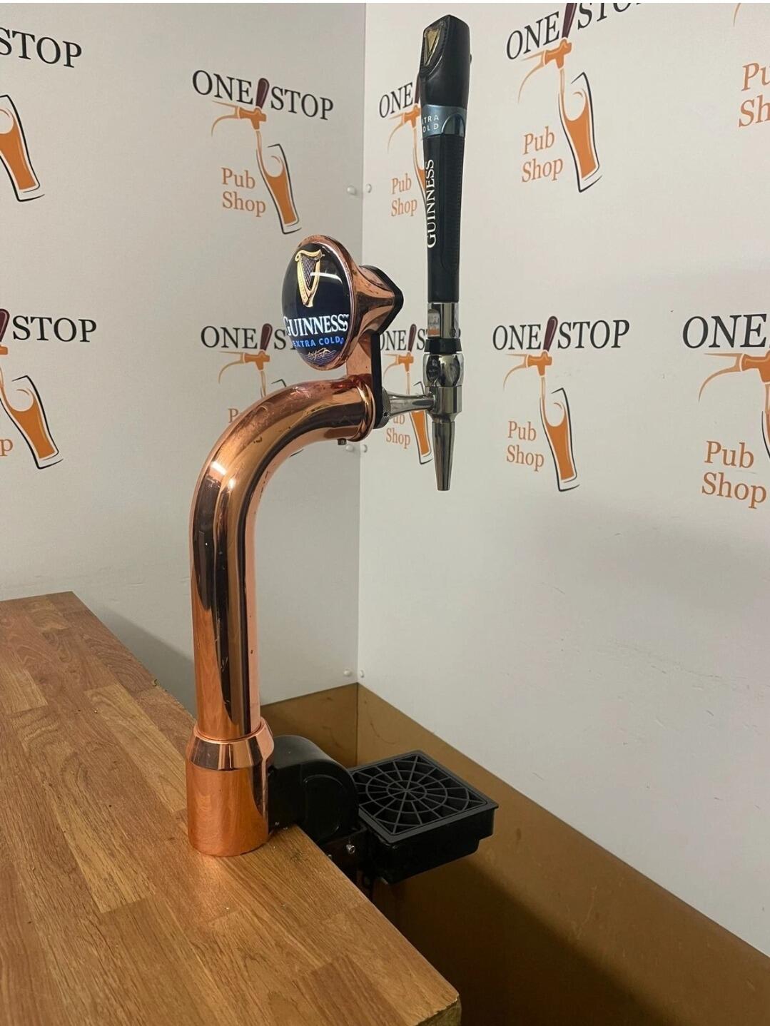 COPPER LOOK GUINNESS BEER PUMP PUB GUINNESS EXTRA COLD DISPENSE FONT