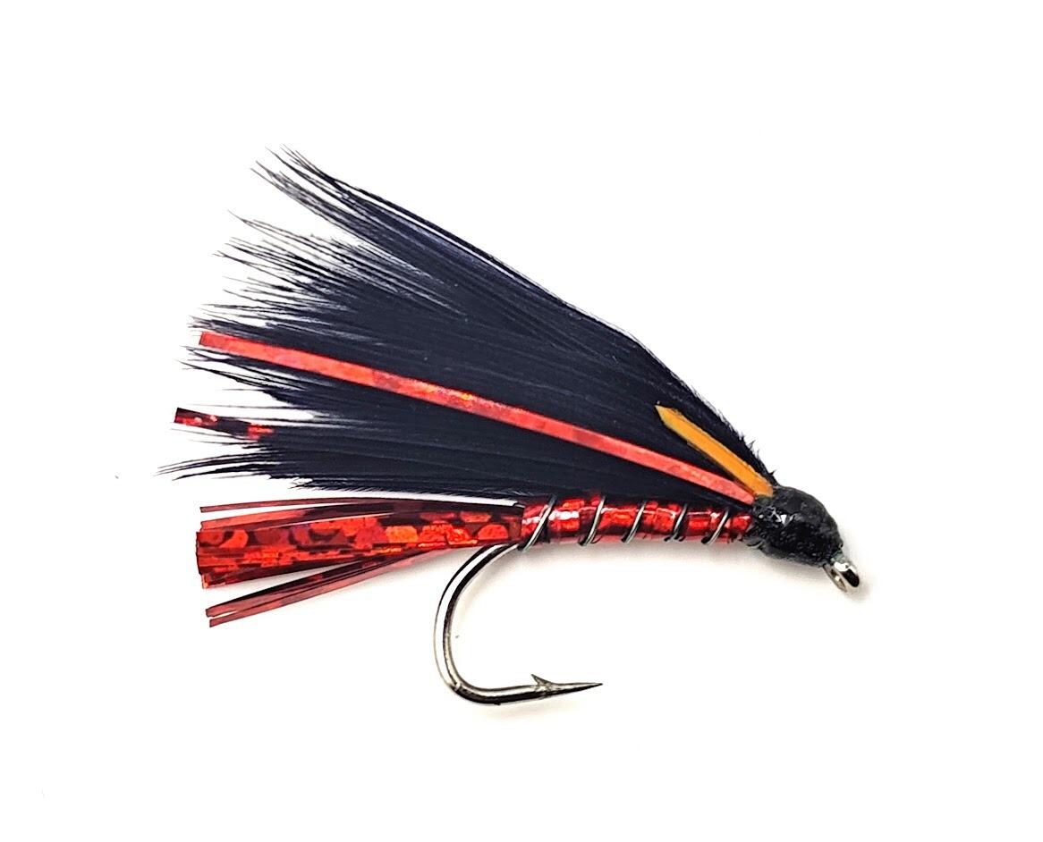 Skinny Stealth Red Cheek Cormorant Trout Flies Size 10 12 Fly Fishing ...