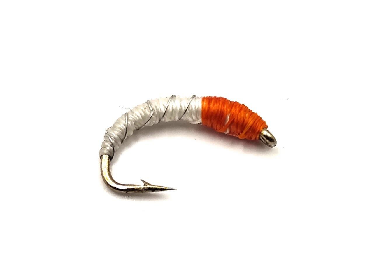 Orange Okey Dokey Trout Buzzer Size 12 Fly Fishing Pack of 3 Flies