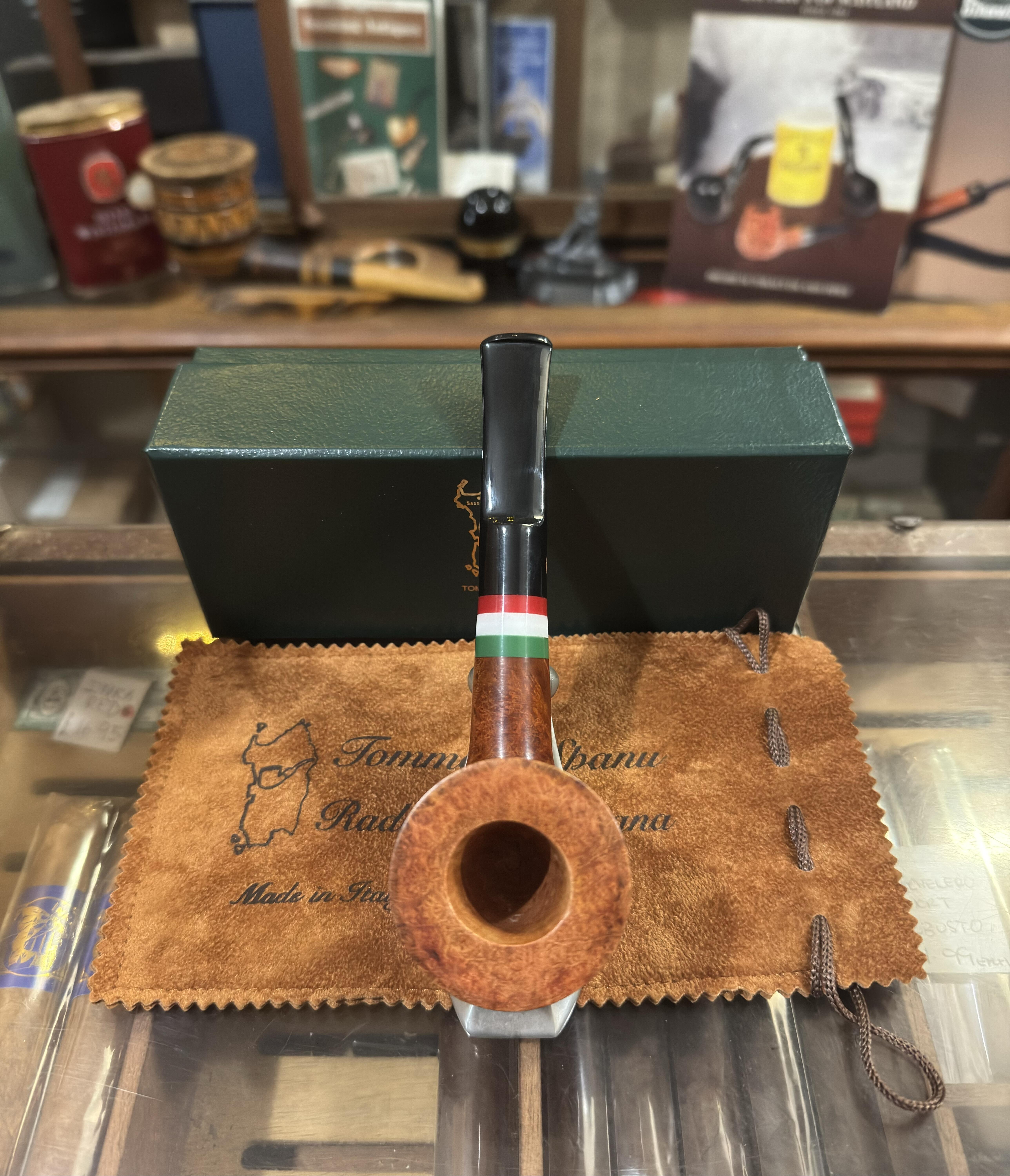 Tom Spanu Briar 'F' Tricolour Slightly Bent Pipe