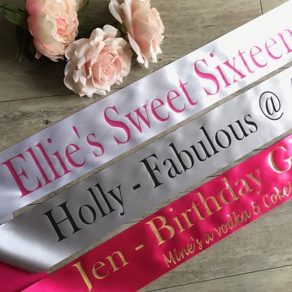 Personalised Sashes