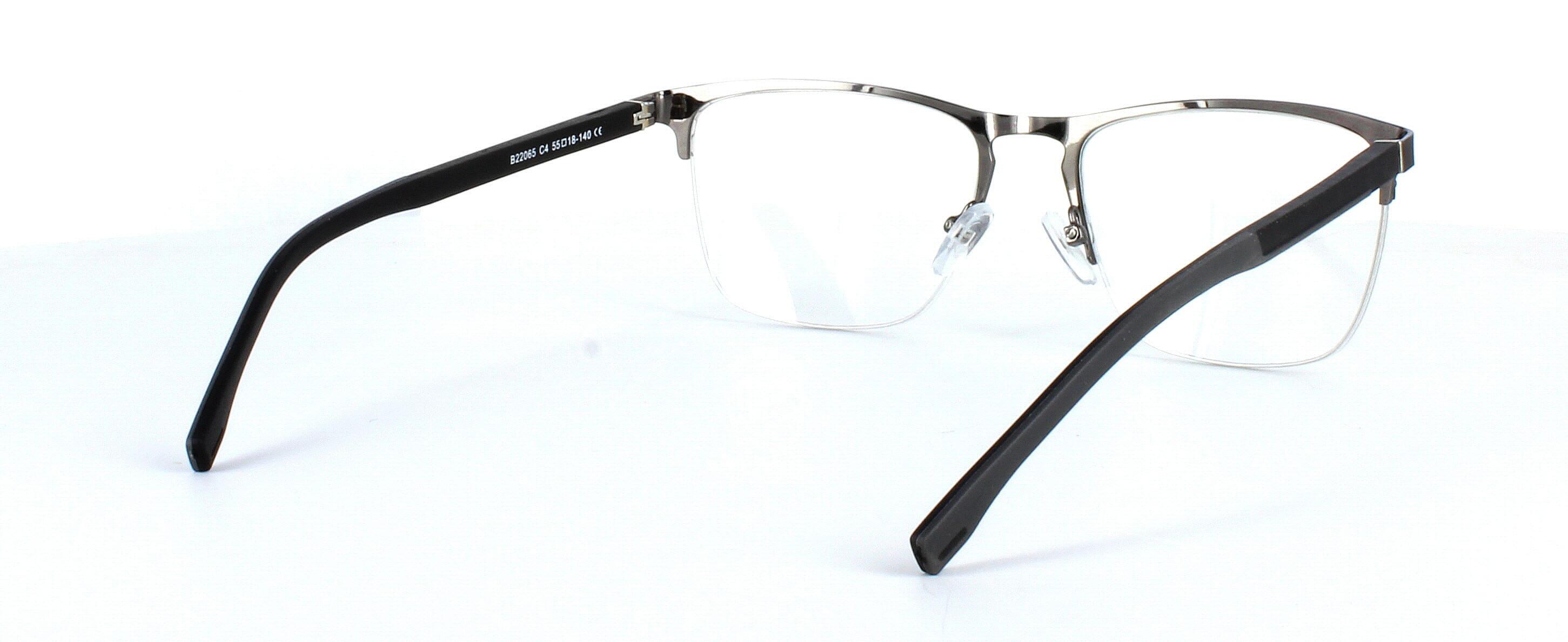 Ripley- Unisex Gunmetal Semi-Rimless Glasses | Glasses2You