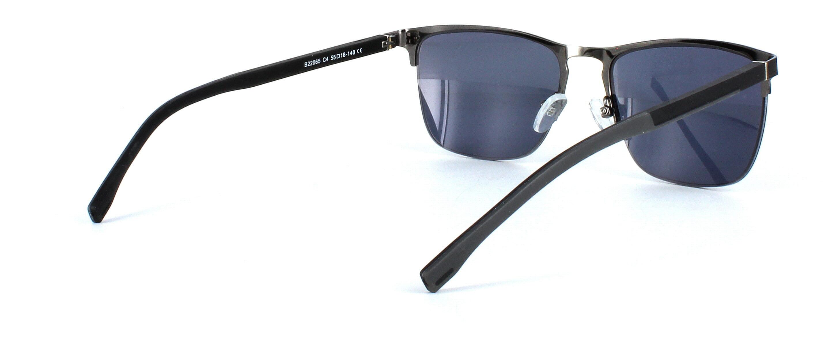 Ripley- Unisex Gunmetal Semi-Rimless Prescription Sunglasses | Glasses2You