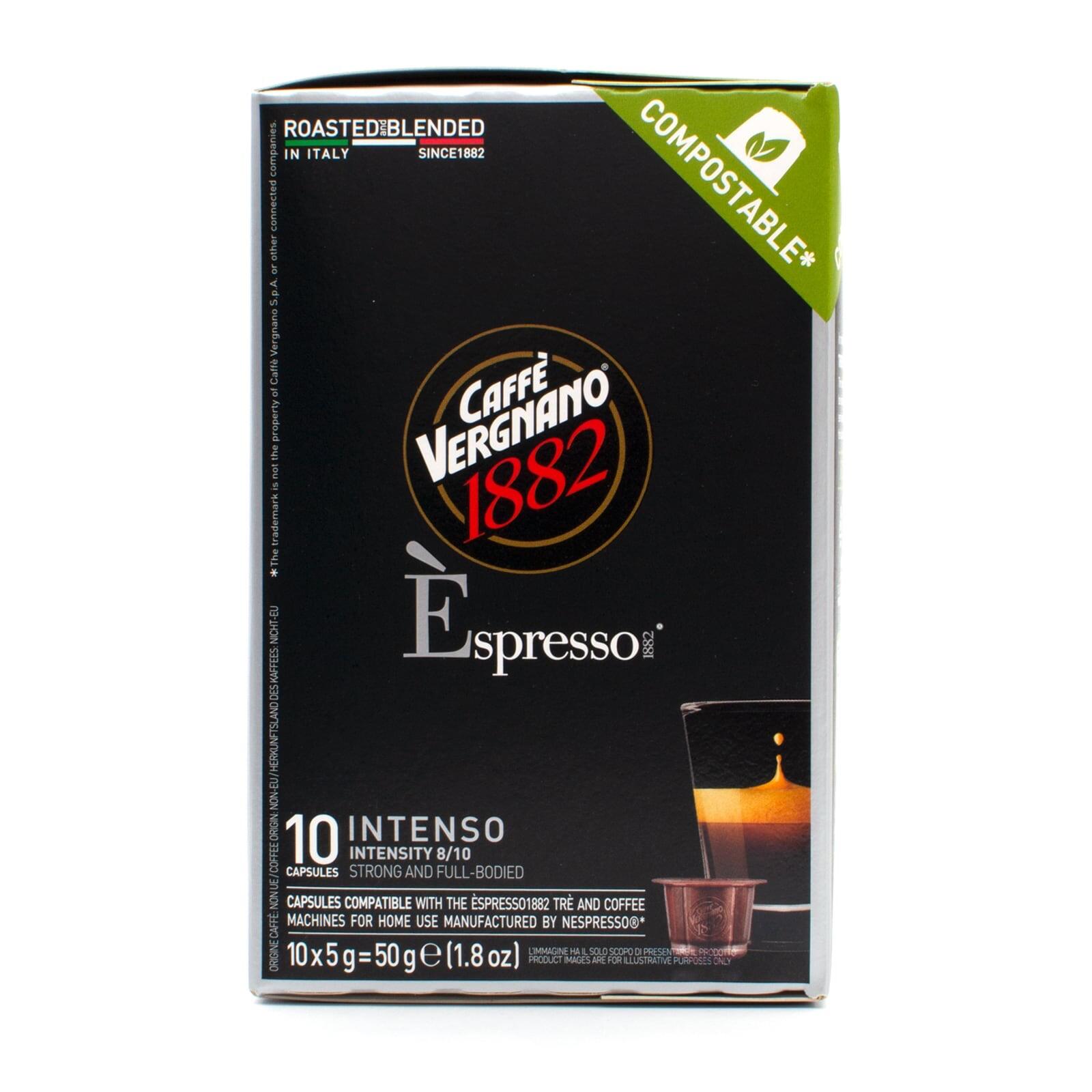 Caffè Vergnano 1882 Intenso 10 Capsules NESPRESSO Compatible - Compostable