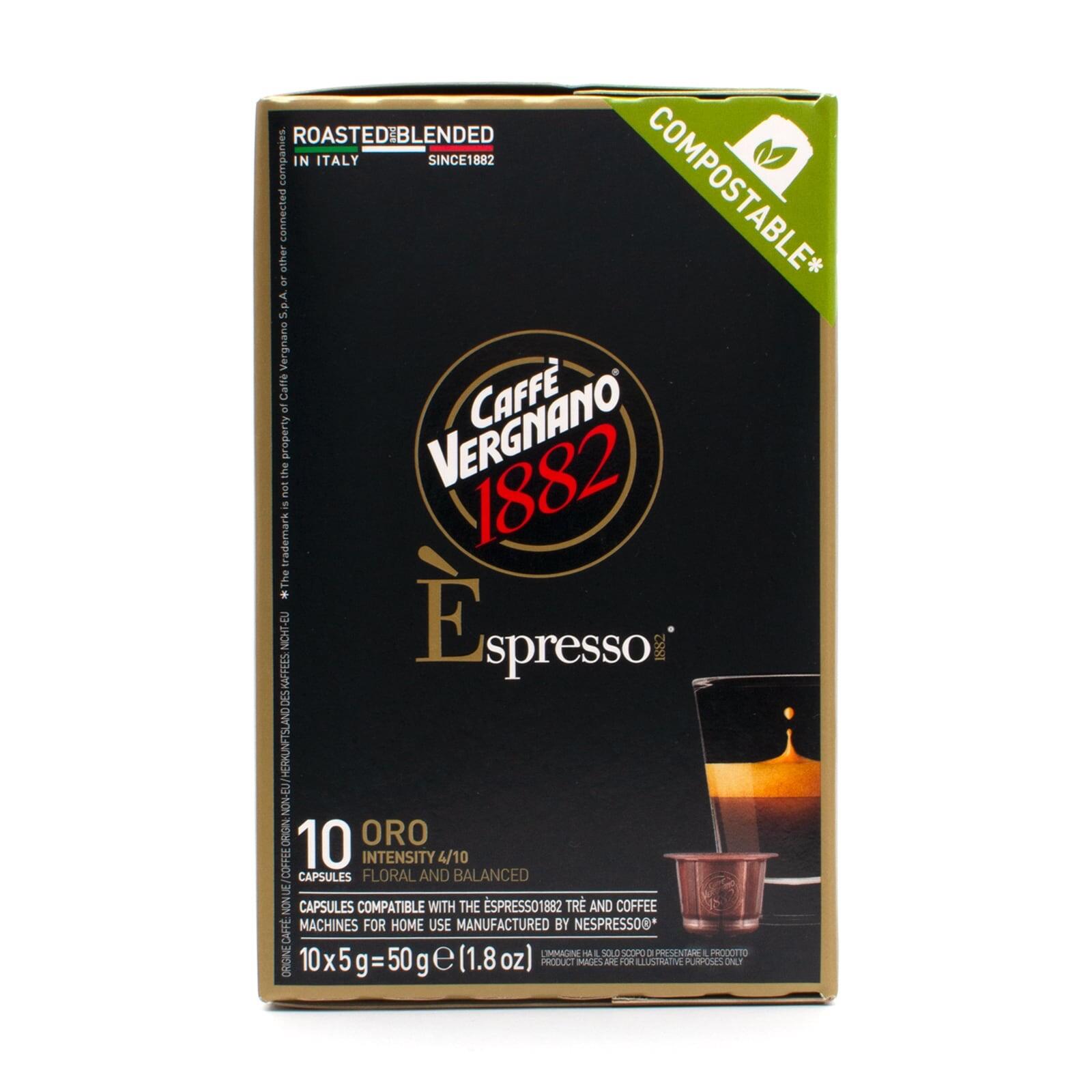 Caff√® Vergnano 1882 Oro 10 Capsules NESPRESSO Compatible - Compostable