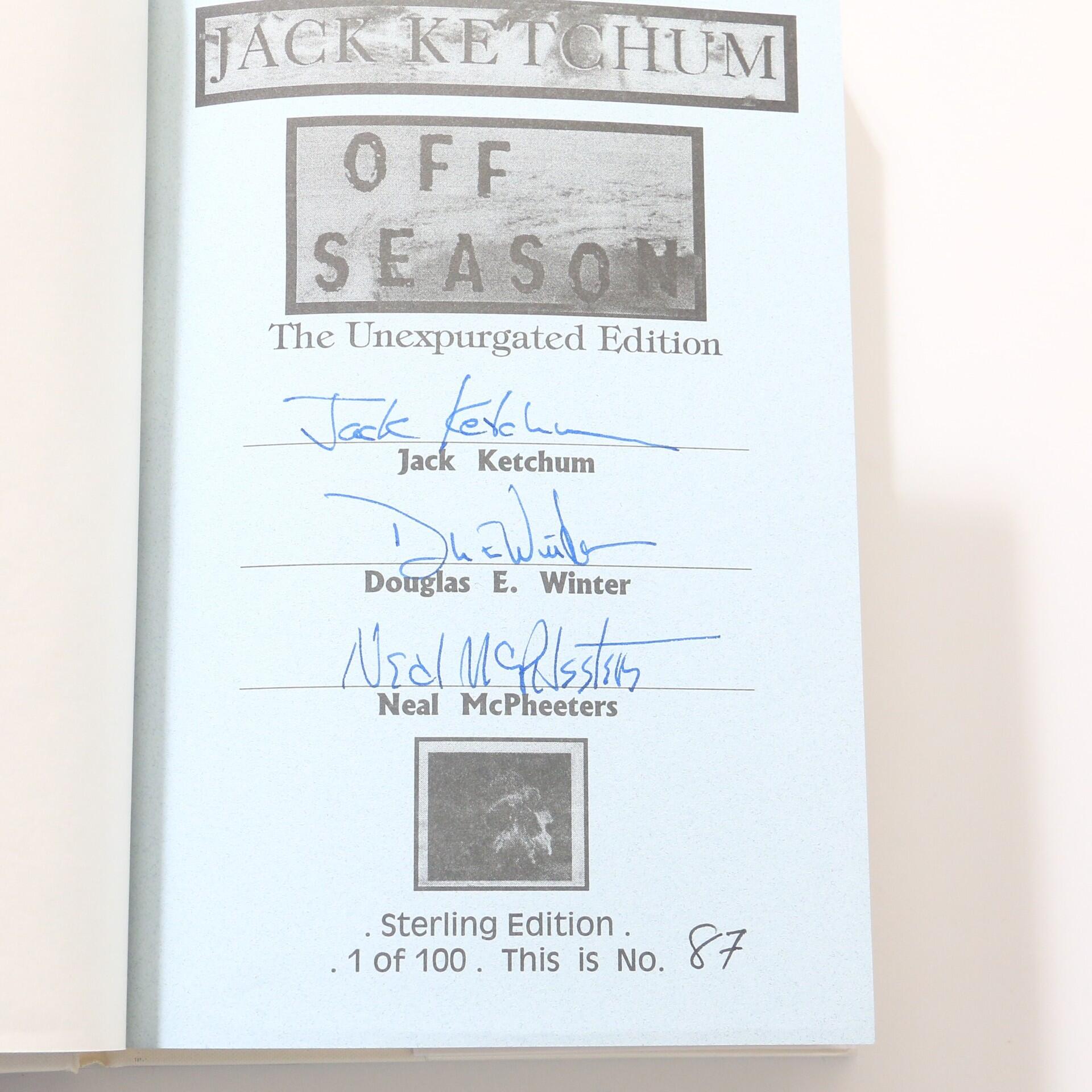 Jack Ketchum - Off Season - Overlook Connection Press, 1999, Signed ...