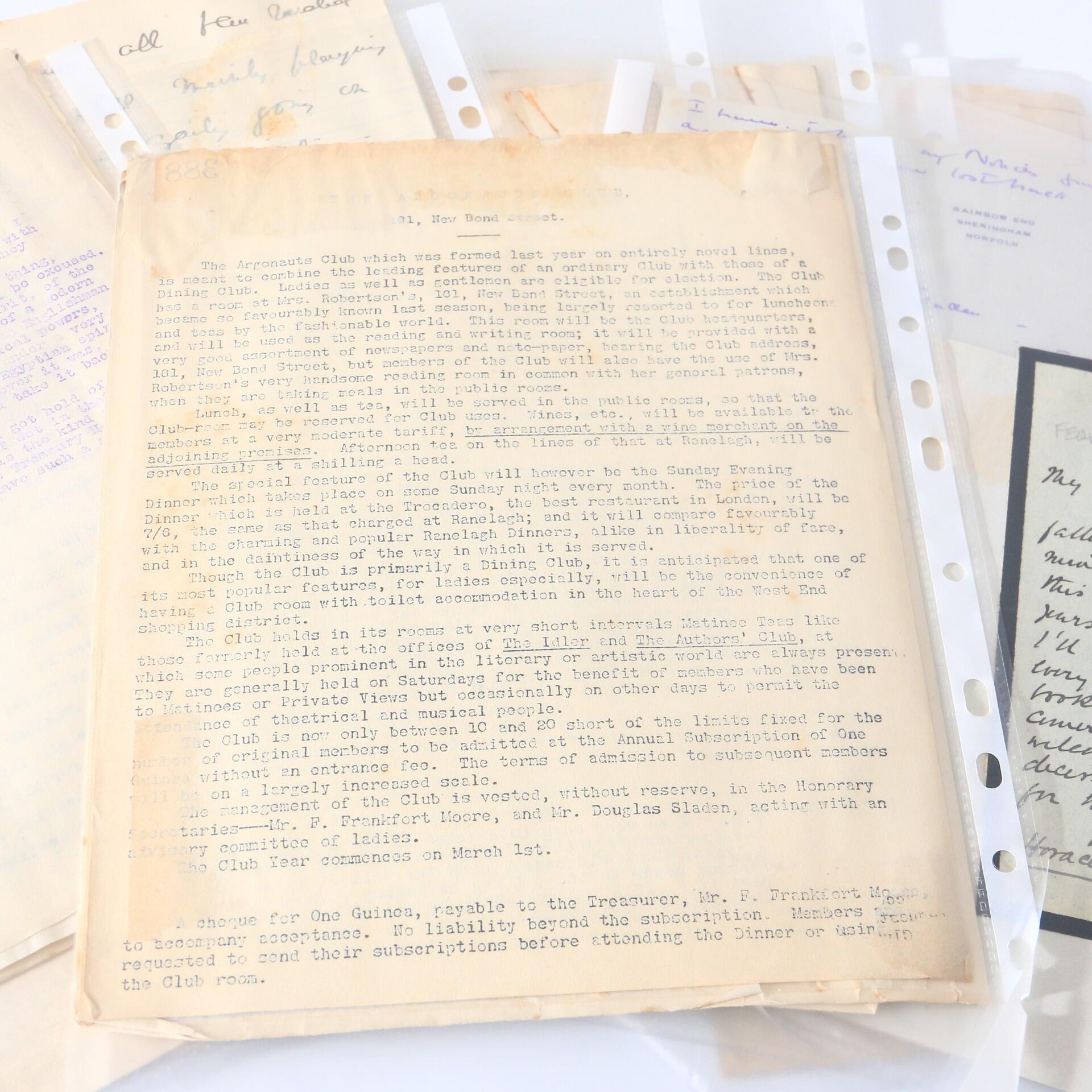 Douglas Sladen - An Archive of Letters - , 1891-1924, . [12823]